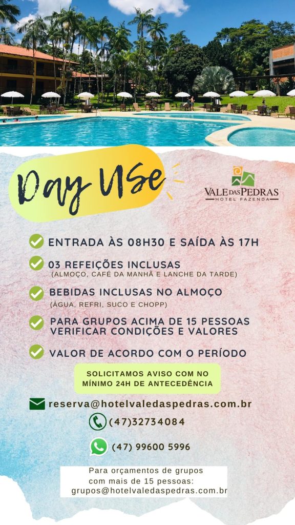 Day Use - Hotel Fazenda Vale das Pedras